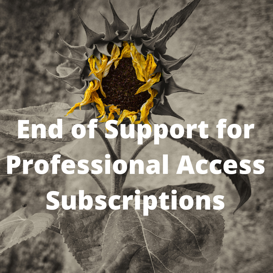 Professional Access Subscriptions are now retired